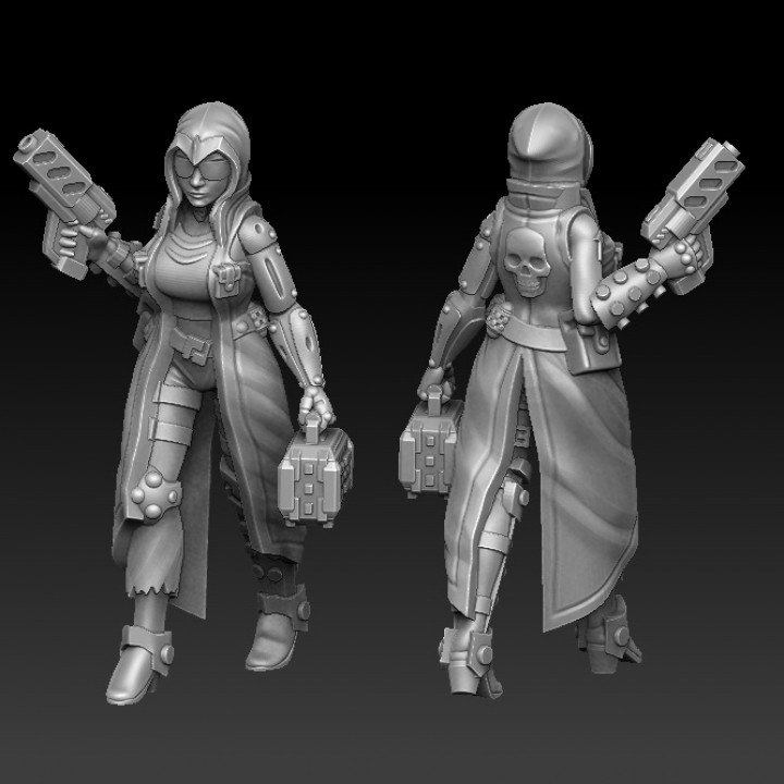 3d Printable Cyberpunk Girl Courier By Stanislav Kuznetsov