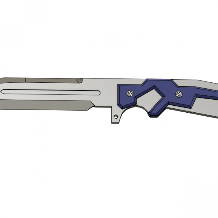 3D Printable Call Of Duty: Modern Warfare Blue Silence Knife by wolfie