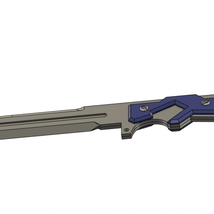 3D Printable Call Of Duty: Modern Warfare Blue Silence Knife by wolfie