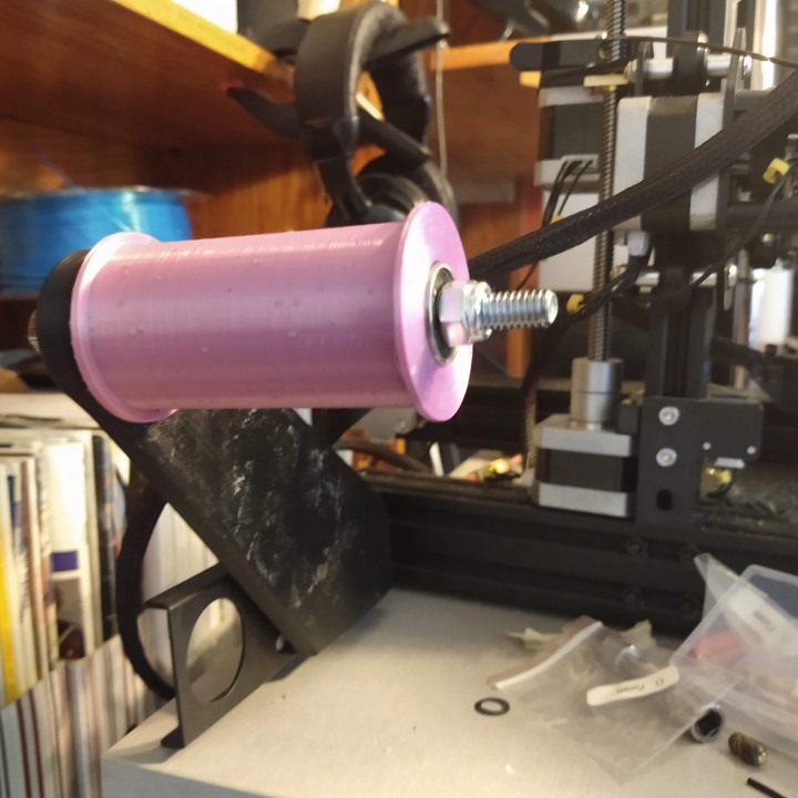 3D Printable Side Mount Spool Holder for Ender 3 by Ed Yother