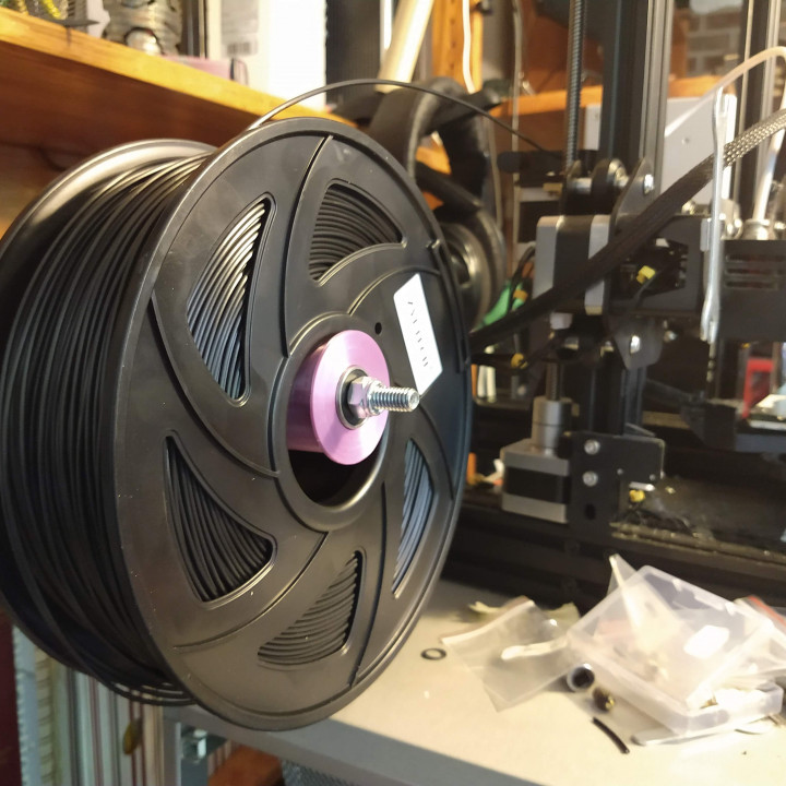3D Printable Side Mount Spool Holder for Ender 3 by Ed Yother