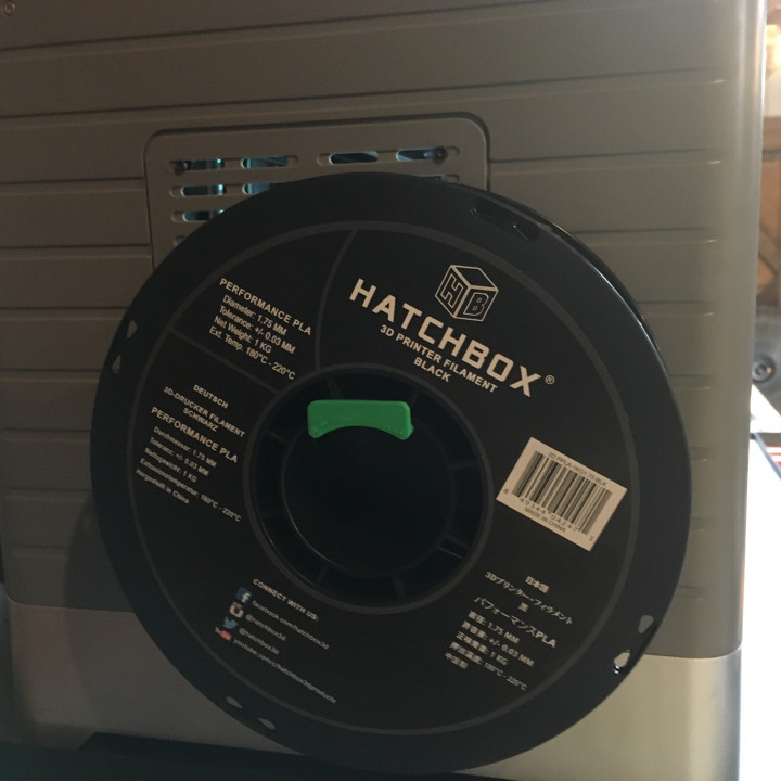 3D Printable 3D20 Hatchbox Filament Holder by Christopher Faulkner