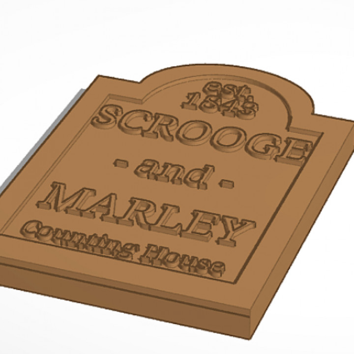 3D Printable Scrooge & Marley Sign by Frenchie Lover