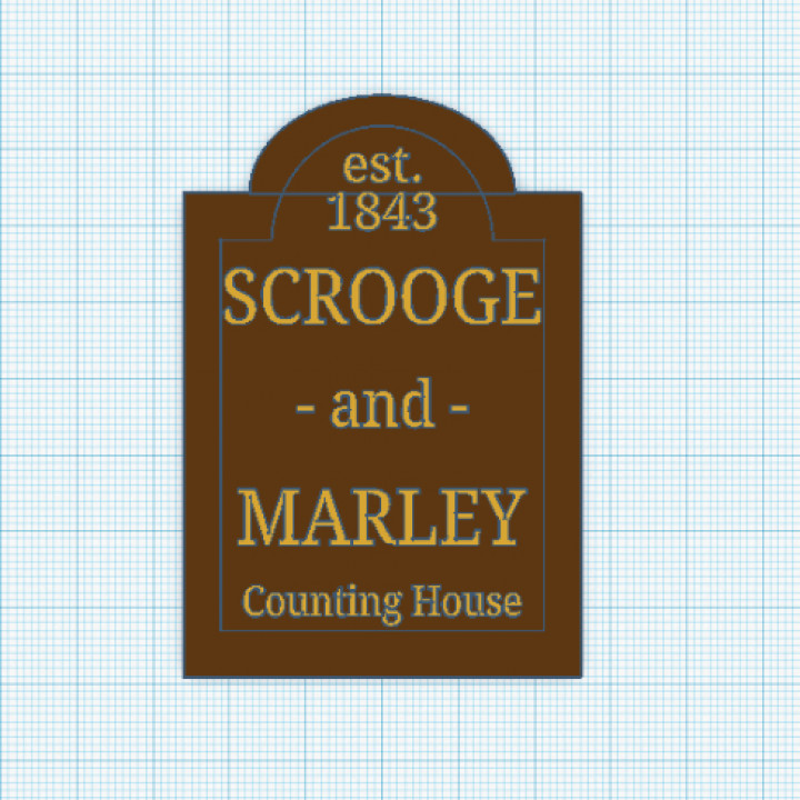 3D Printable Scrooge & Marley Sign by Frenchie Lover