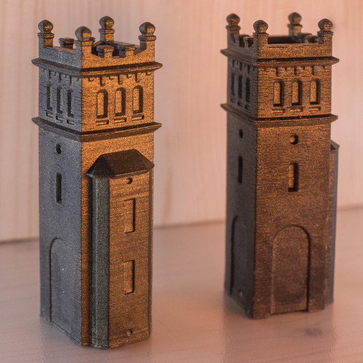 3D Printable H0/other scales bridge tower building model by Wojciech ...