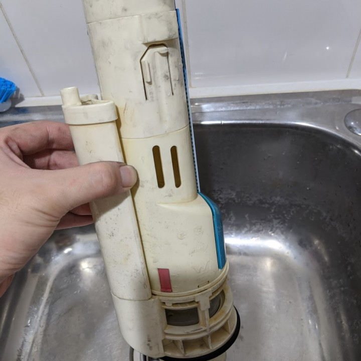 3D Printable Toilet Cistern Outlet Valve Flush Bottom Part by Simon