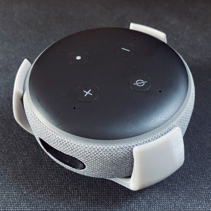 3D Printable Echo Dot 3 Wall Mount V2 by David Klem