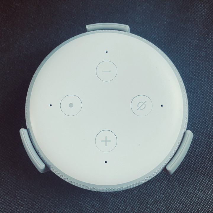 3D Printable Echo Dot 3 Wall Mount V2 by David Klem