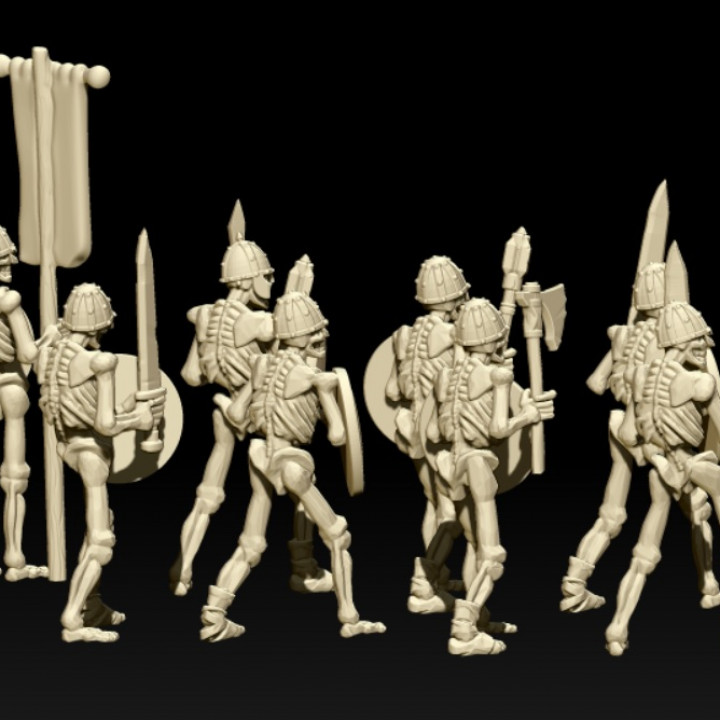 3D Printable Skeleton warriors - 28mm for wargame by Eskice Miniature ...