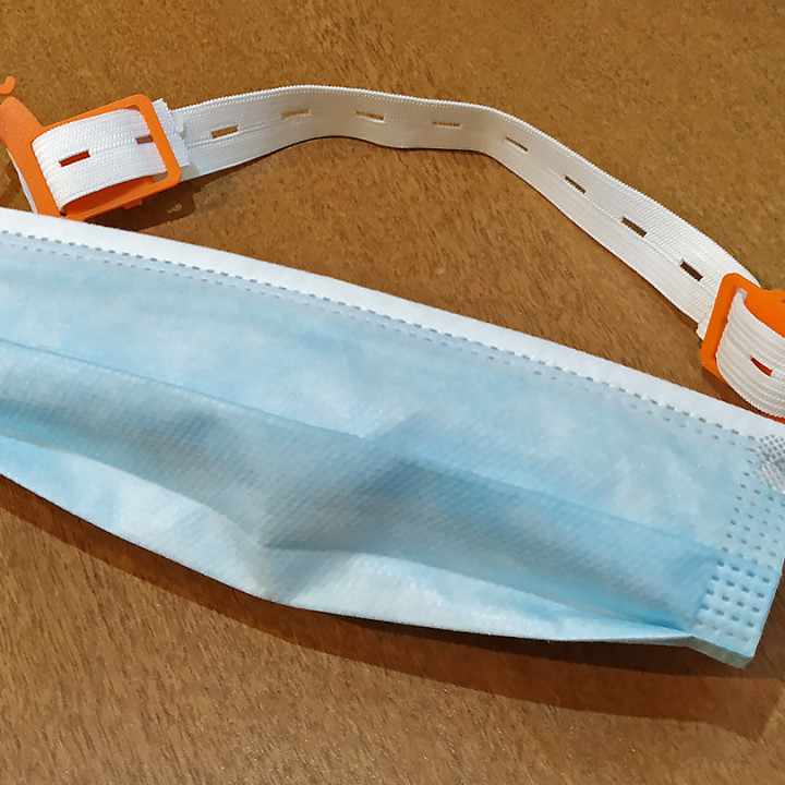 3D Printable Ear saver for use with elastic band by imakina