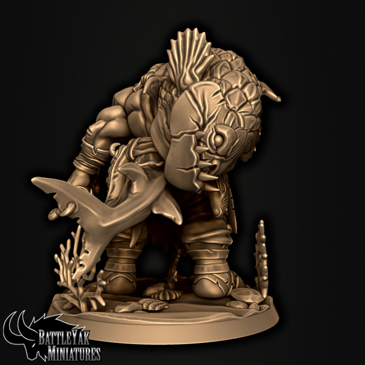 3D Printable The Fishmonger | Sharkzerkers by Battle Yak Miniatures