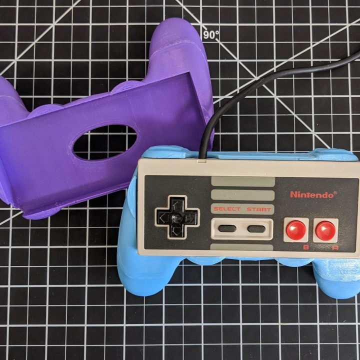 3D Printable NES Controller Grip by Donald Sayers