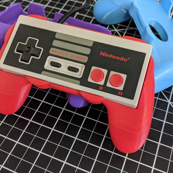 3D Printable NES Controller Grip by Donald Sayers