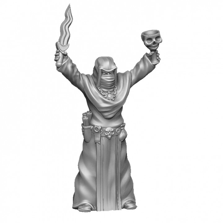 3D Printable Cultist with ritual cup and dagger - supportless model by ...