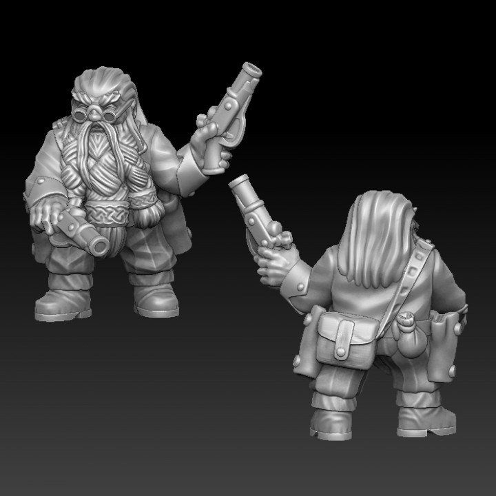 3D Printable Dwarf gunslinger by Stanislav Kuznetsov