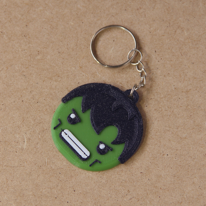 3D Printable Keychain Multicolor Hulk by Duke Doks