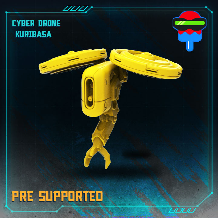 3D Printable CYBER DRONE KURIBASA by PAPSIKELS MINIATURES
