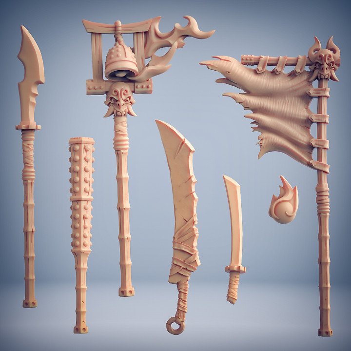 3D Printable Weapons for Loot & Racks: Oni Clan by Artisan Guild