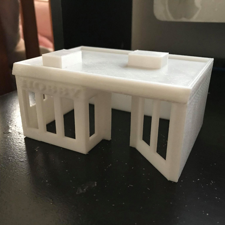 3D Printable Hobby Store Front by Dylan McDevitt