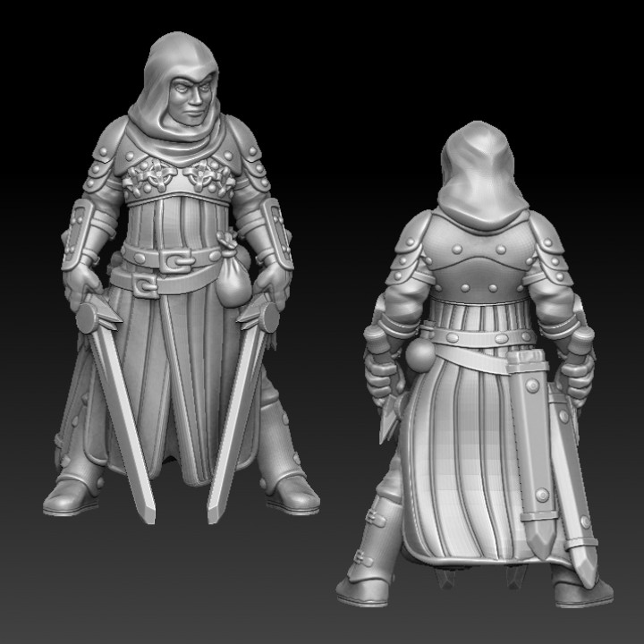 3D Printable Adventurers pack by Stanislav Kuznetsov