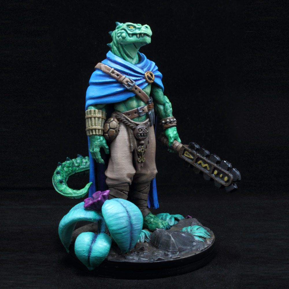 3D Printable Koa Lizardfolk Barbarian - Presupported by The Dragon ...