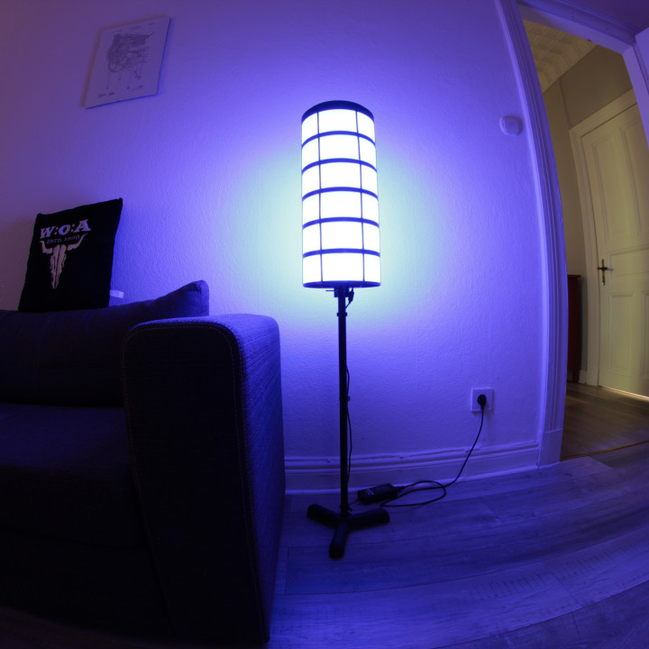 3D Printable Filament Spool RGB LED Lamp by Bernhard Schröcker