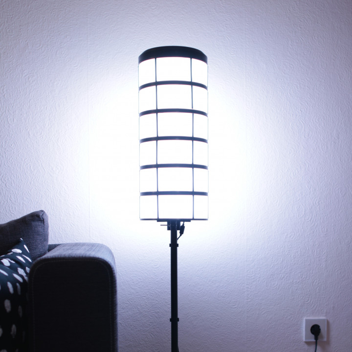 3D Printable Filament Spool RGB LED Lamp by Bernhard Schröcker