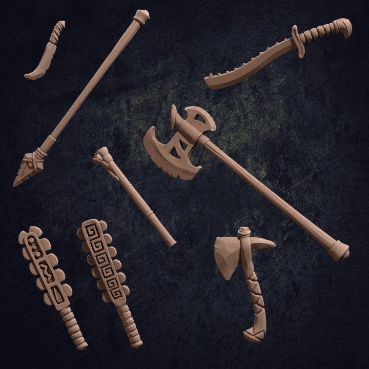 3D Printable Weapon Pack 1 by The Dragon Trappers Lodge