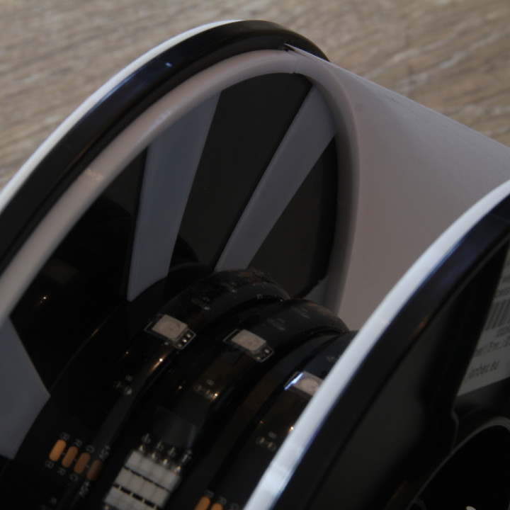 3D Printable Filament Spool Clock With RGB Lighting by Bernhard Schröcker