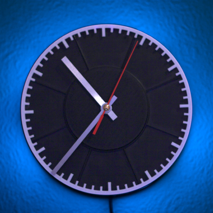 3D Printable Filament Spool Clock With RGB Lighting by Bernhard Schröcker