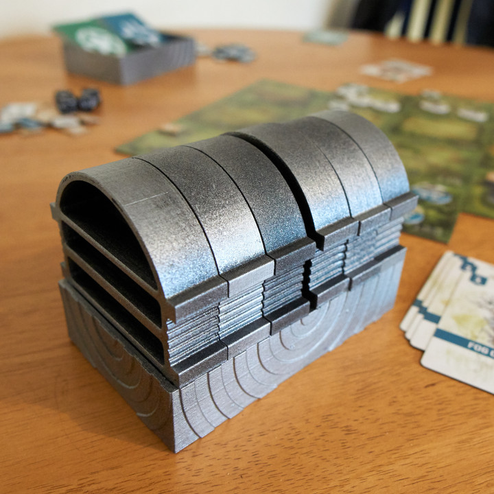 3D Printable Packable Board Game Token / Components Organiser by sam lucey