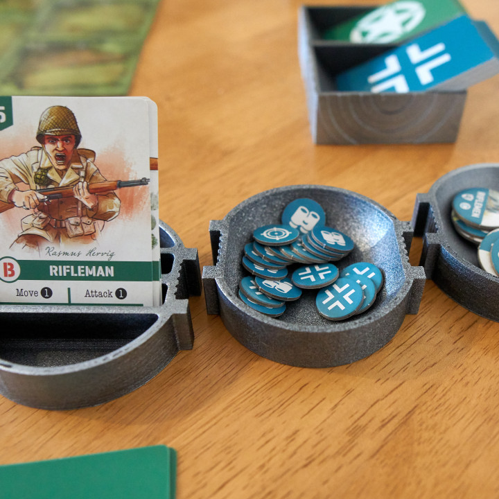 3D Printable Packable Board Game Token / Components Organiser by sam lucey