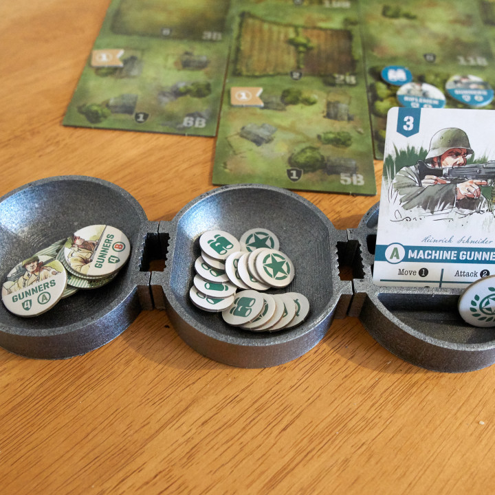 3D Printable Packable Board Game Token / Components Organiser by sam lucey