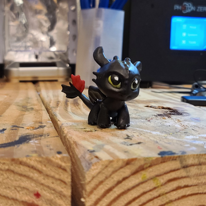 3D Print of Toothless Chibi by johnrichoux