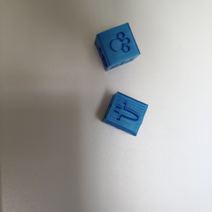 3D Printable D&D enemies dice by Riccardo Cova