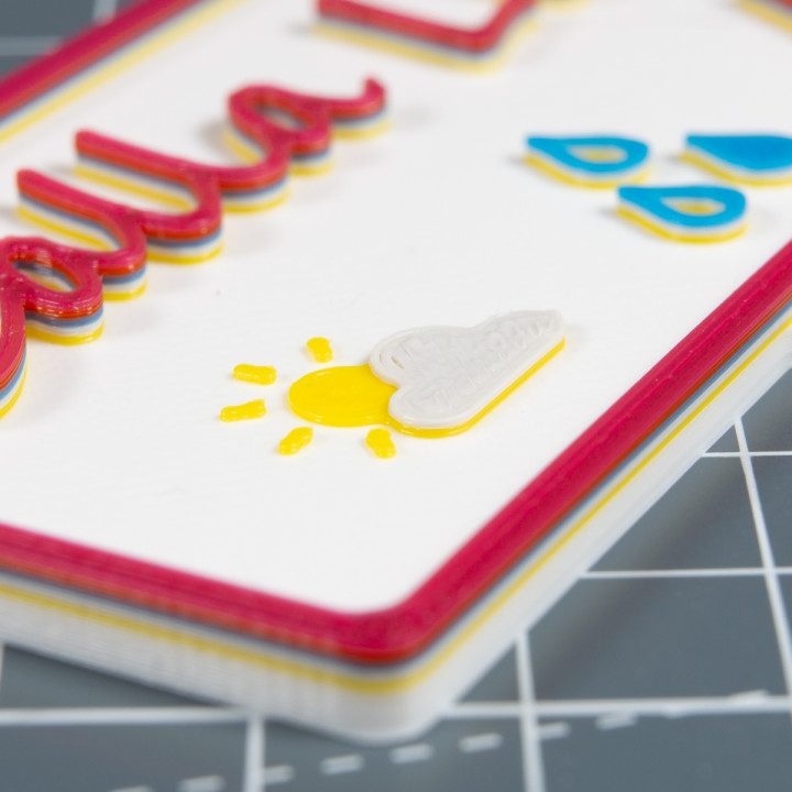 3D Printable Multicolor plant labels by Tim