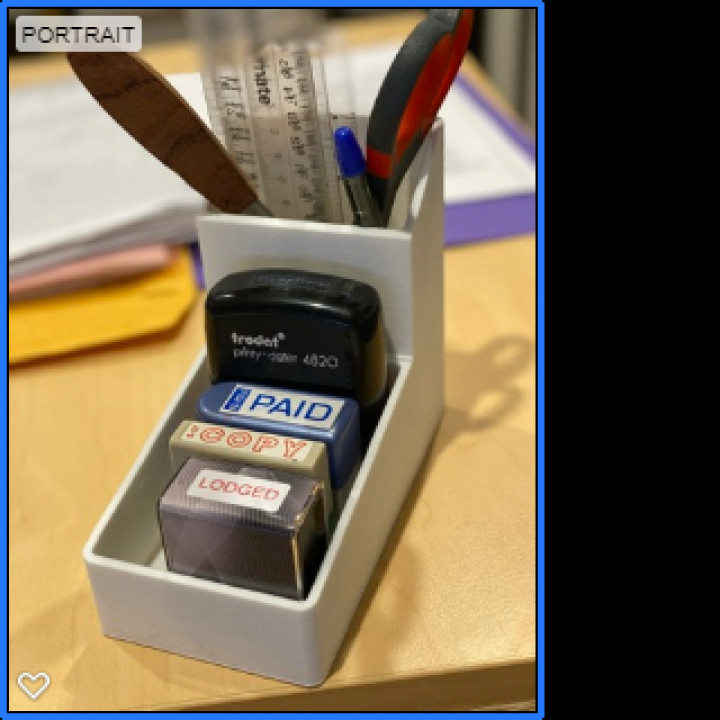 3D Printable Stamps Holder by Chris Austin