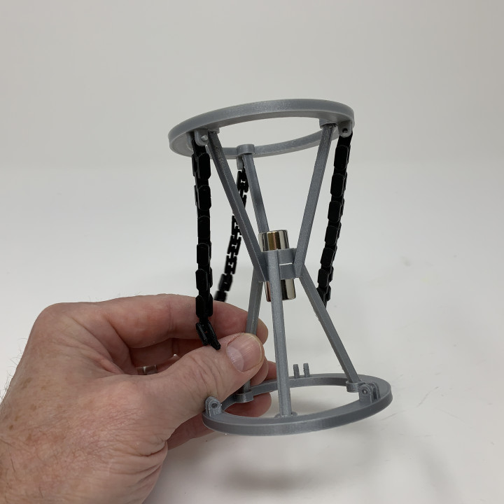 3D Printable 3D Printed Magnetic Tensegrity Model by Greg Zumwalt