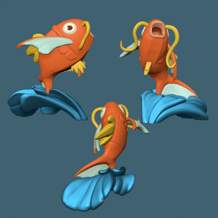 3D Printable Magikarp Pokemon by Kawna Minis