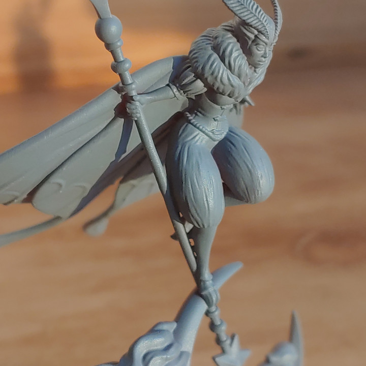 3D Printable Psychidae, Noctuoidea Moth Mage (Pre-Supported) by CobraMode