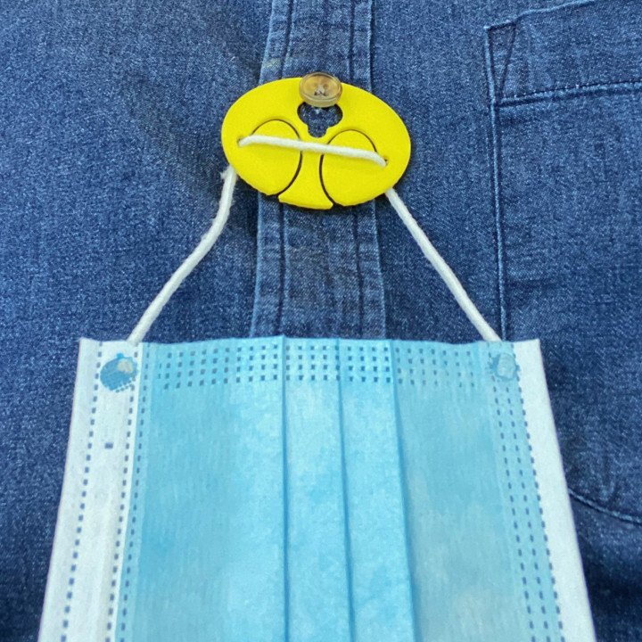 3D Printable Mask Clip by Philippe Barreaud