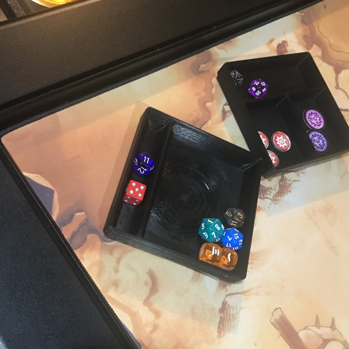 3D Printable Game Table Accessories Dice Tray by Ken