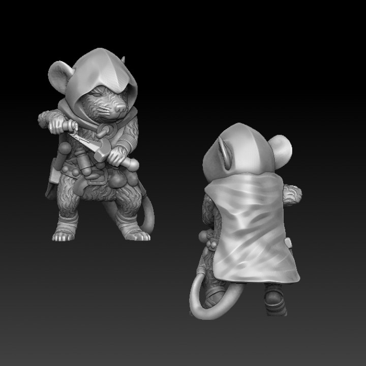 3D Printable mouse thief assassin by Stanislav Kuznetsov