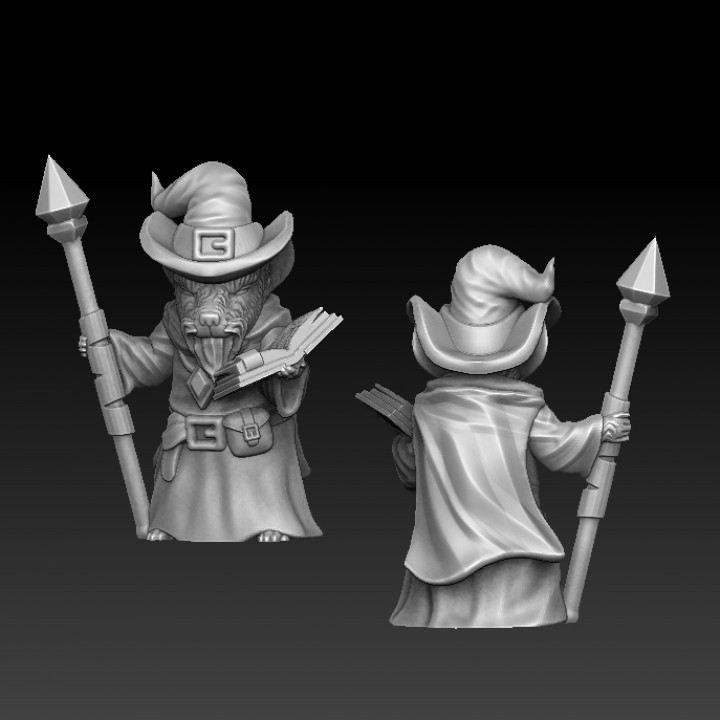 3D Printable mouse wizard by Stanislav Kuznetsov