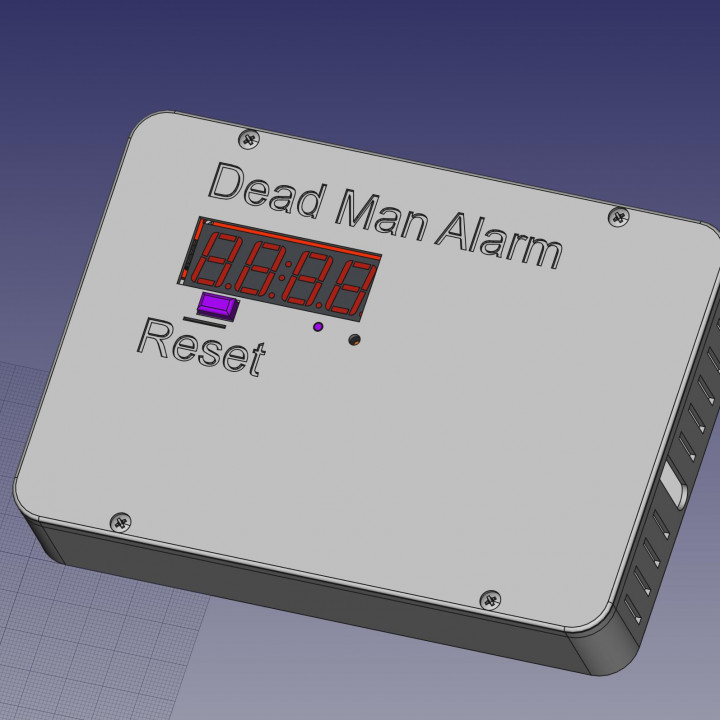 3D Printable Rpi Dead Man Alarm (RDMA) Raspberry Pi Hat Case by Simon