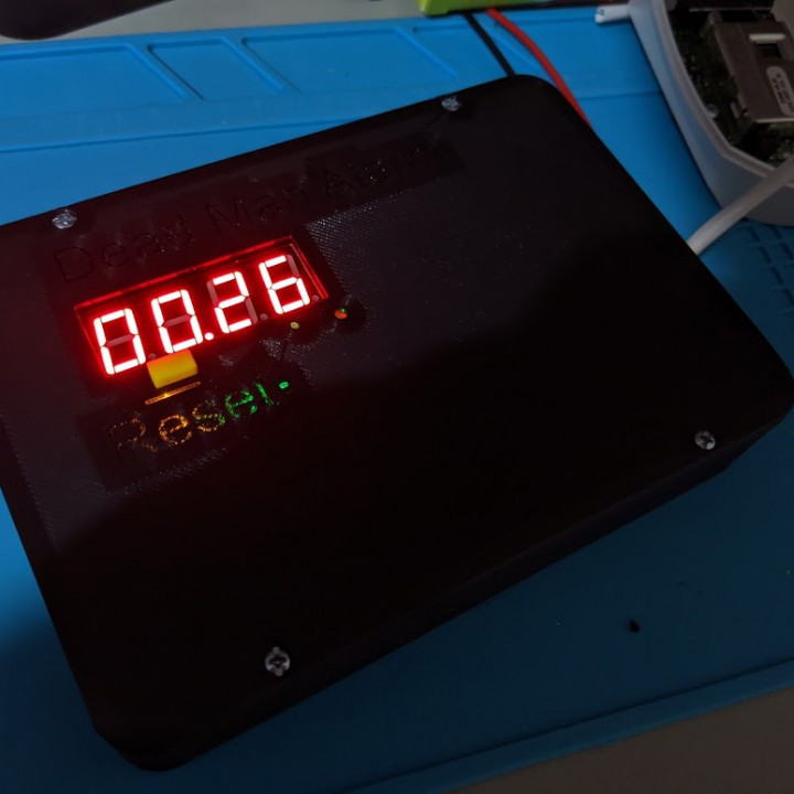 3D Printable Rpi Dead Man Alarm (RDMA) Raspberry Pi Hat Case by Simon