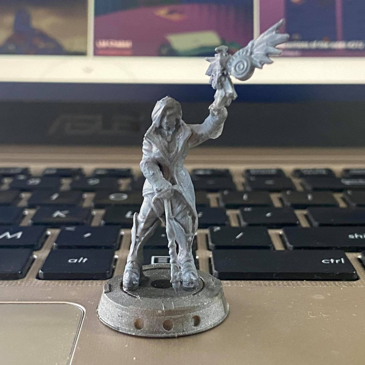 3D Printable CYBERPUNK SORCERESS CROW MISTRESS by PAPSIKELS MINIATURES
