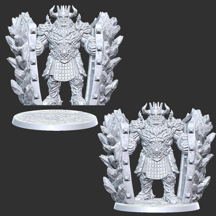 3D Printable Fire Giant Dual Wielding Shields (Presupported) by Mini Flayer