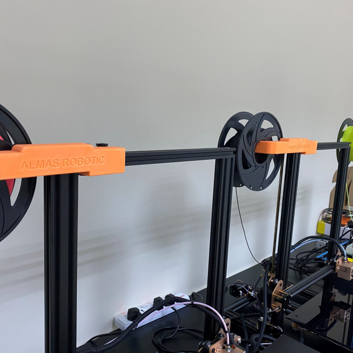 3D Printable 3D Printers Filament Spool Holder by Almas Robotics
