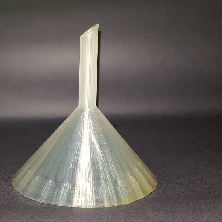 3D Printable Analytical funnel - Short rod,, 45° angle by Daniel ...
